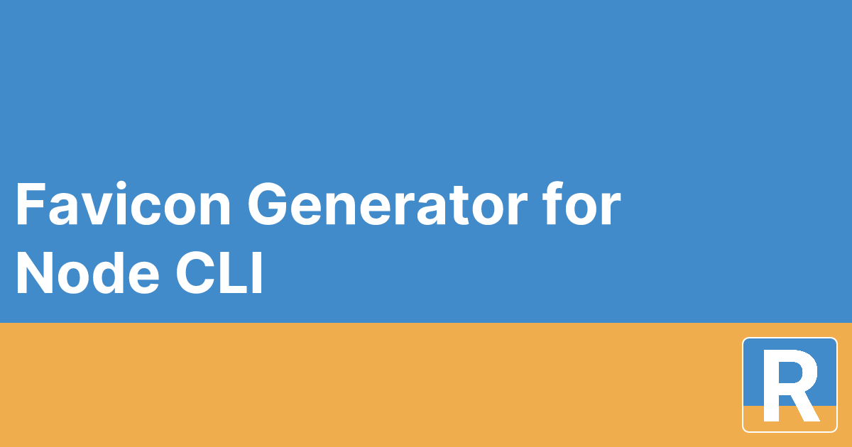Favicon Generator for Node CLI Favicon Generator for Node CLI